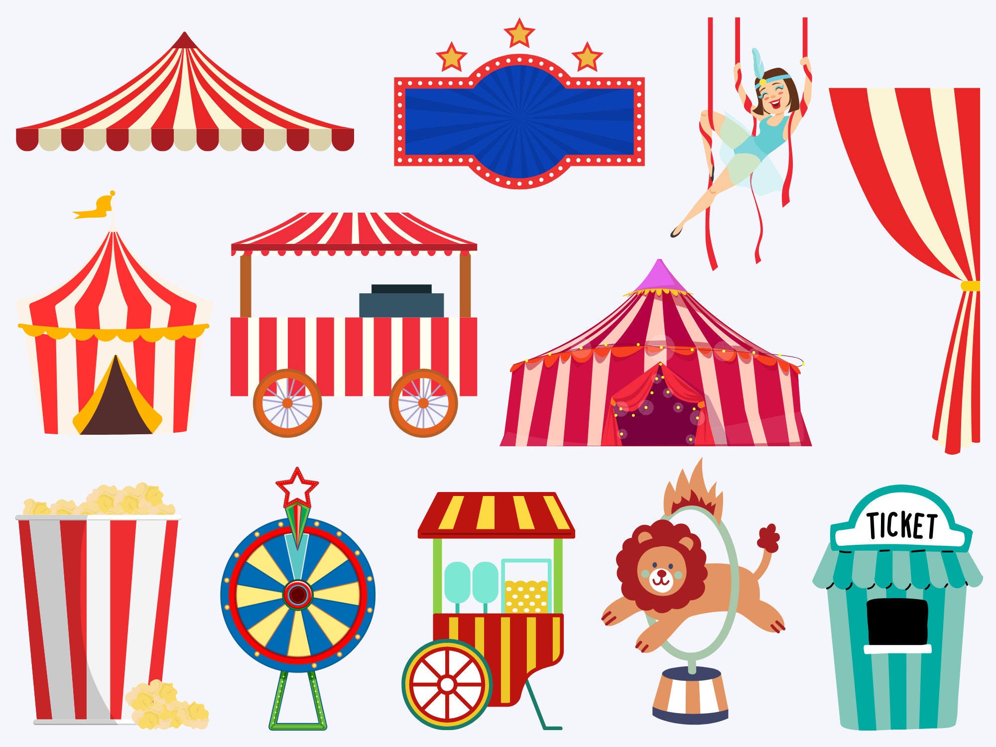 Circus SVG Bundle, Circus Birthday, Carnival Svg, Circus Cut Files for ...