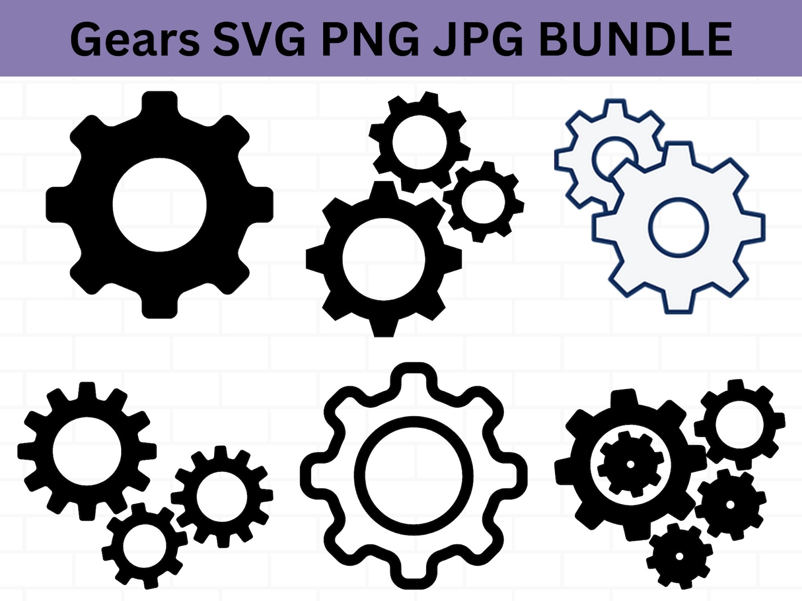 Gears SVG Bundle, Gears Svg, Gears Png, Gears Clipart, Gears SVG Cut ...