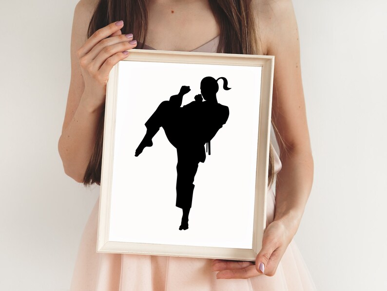 Karate Svg, Taekwondo Svg, Martial Arts Svg, Karate Girl Silhouette Png ...