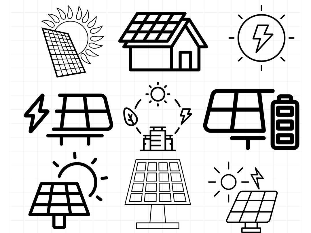 Solar Panel SVG, Solar Power Svg, Solar Panel Roof Svg, Energy Svg, Sun ...