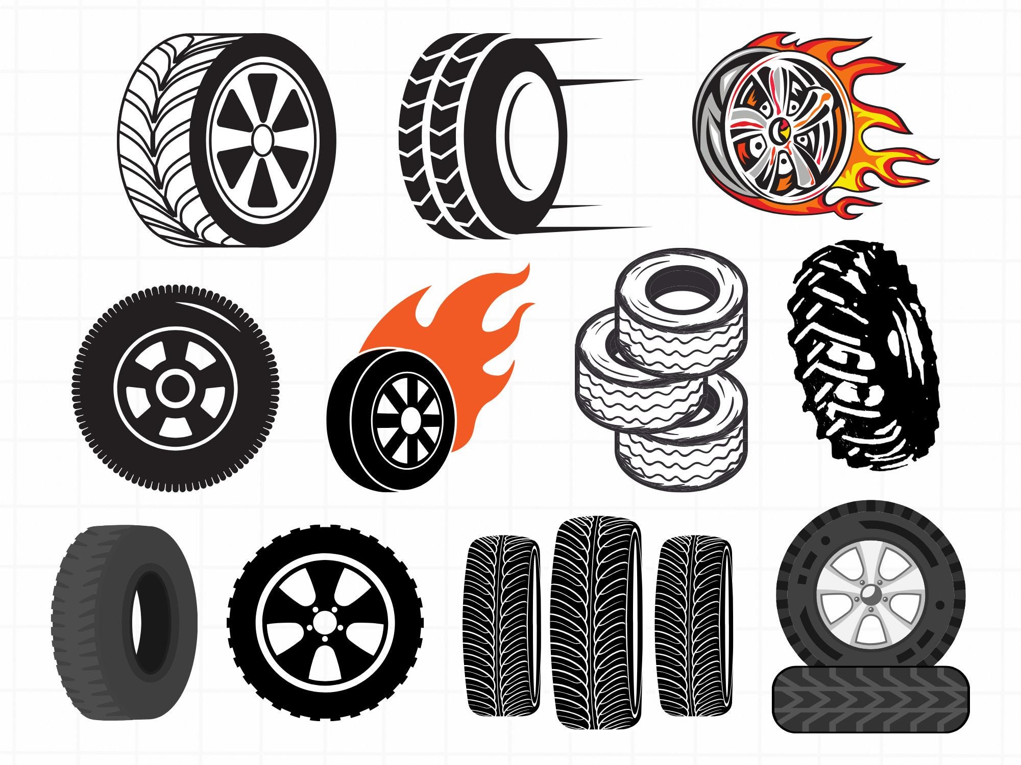 Tires SVG Bundle, Car Tires Svg , Wheel Svg, Car Tire Svg, Wheel ...