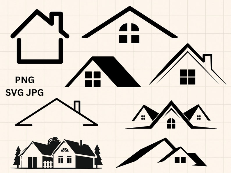 House Roof Svg, House SVG, House Roof Cut File, House Clipart, Roof ...