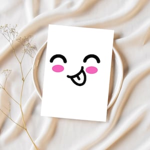 Kawaii Faces SVG Bundle, Cute Face Clipart, Cartoon Emoji Face Svg ...