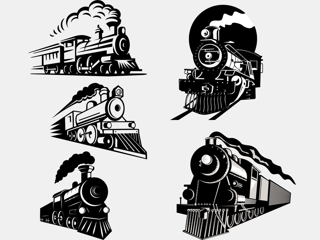 Train SVG Bundle, Train Clipart Train Silhouette, Train Vector, Train ...