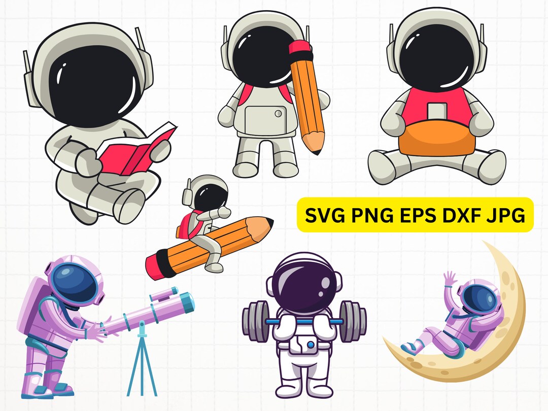 Kid Astronaut Svg, Space Svg, Astronaut Svg Png Bundle, Astronaut ...