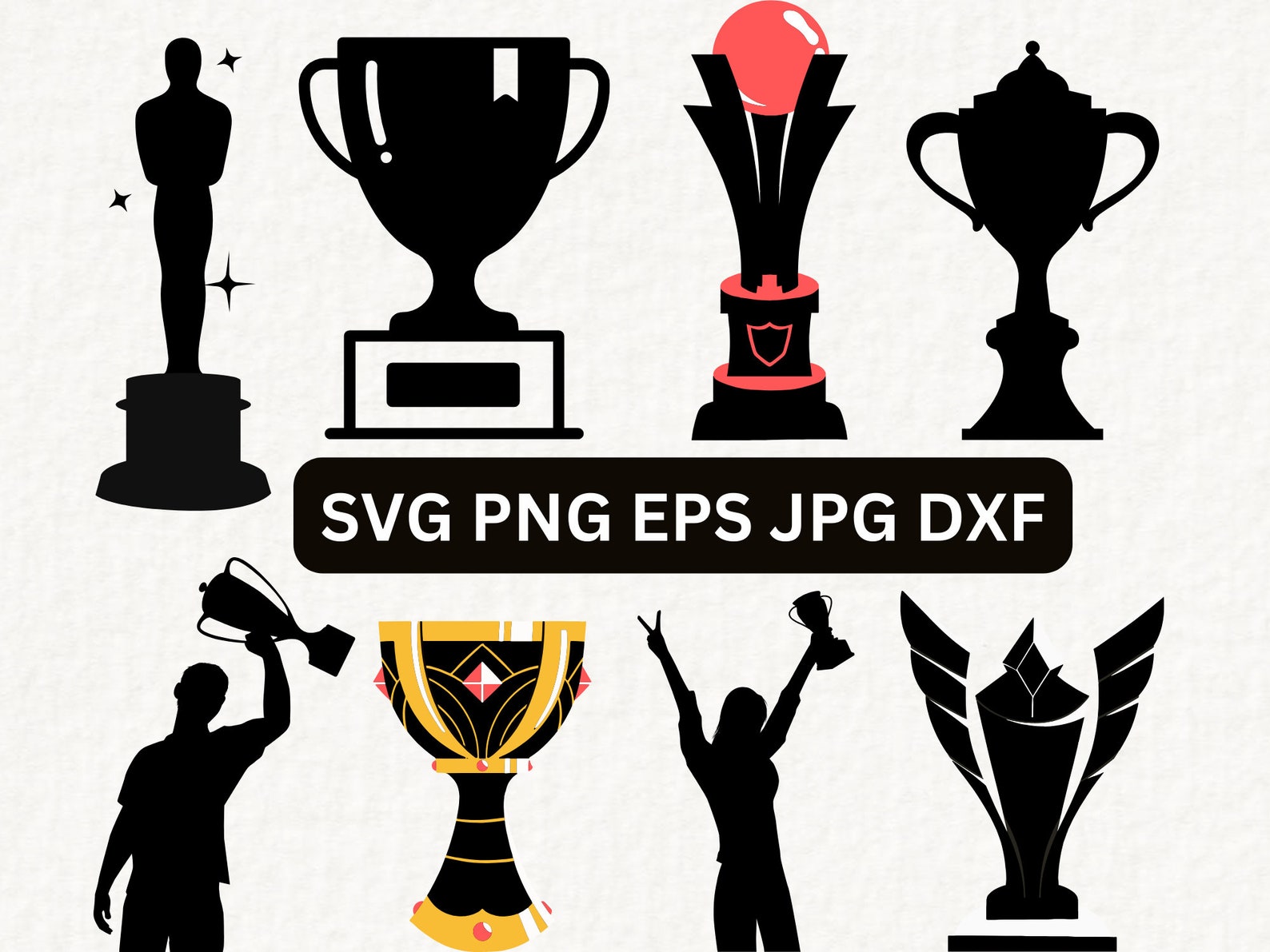 Trophy Svg, Medal Svg, Sports Award Clipart, Trophy Cup Svg, Trophy SVG ...