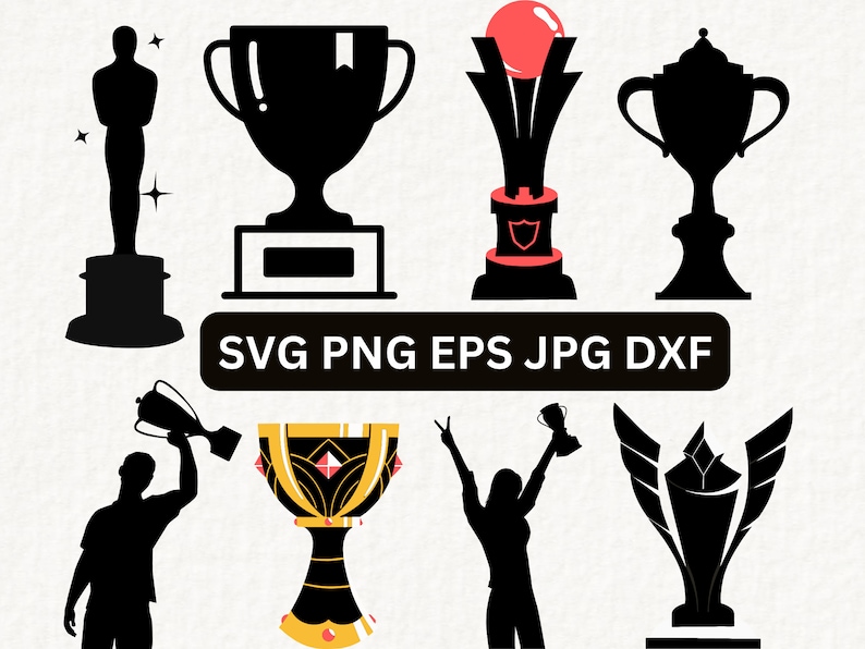 Trophy Svg, Medal Svg, Sports Award Clipart, Trophy Cup Svg, Trophy SVG ...