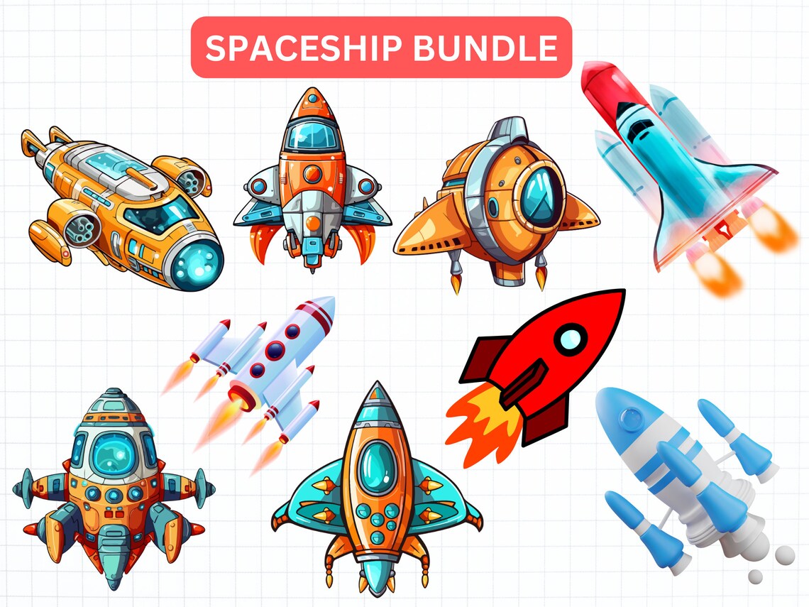 Spaceship SVG, Rocket SVG, Outer Space Clipart, Astronaut Clipart ...