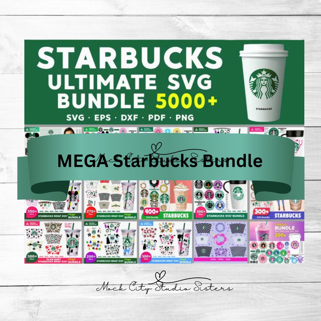 MEGA 5000 Starbucks Bundle PNG , SVG, Jpeg Silhouette, Cricut - Etsy