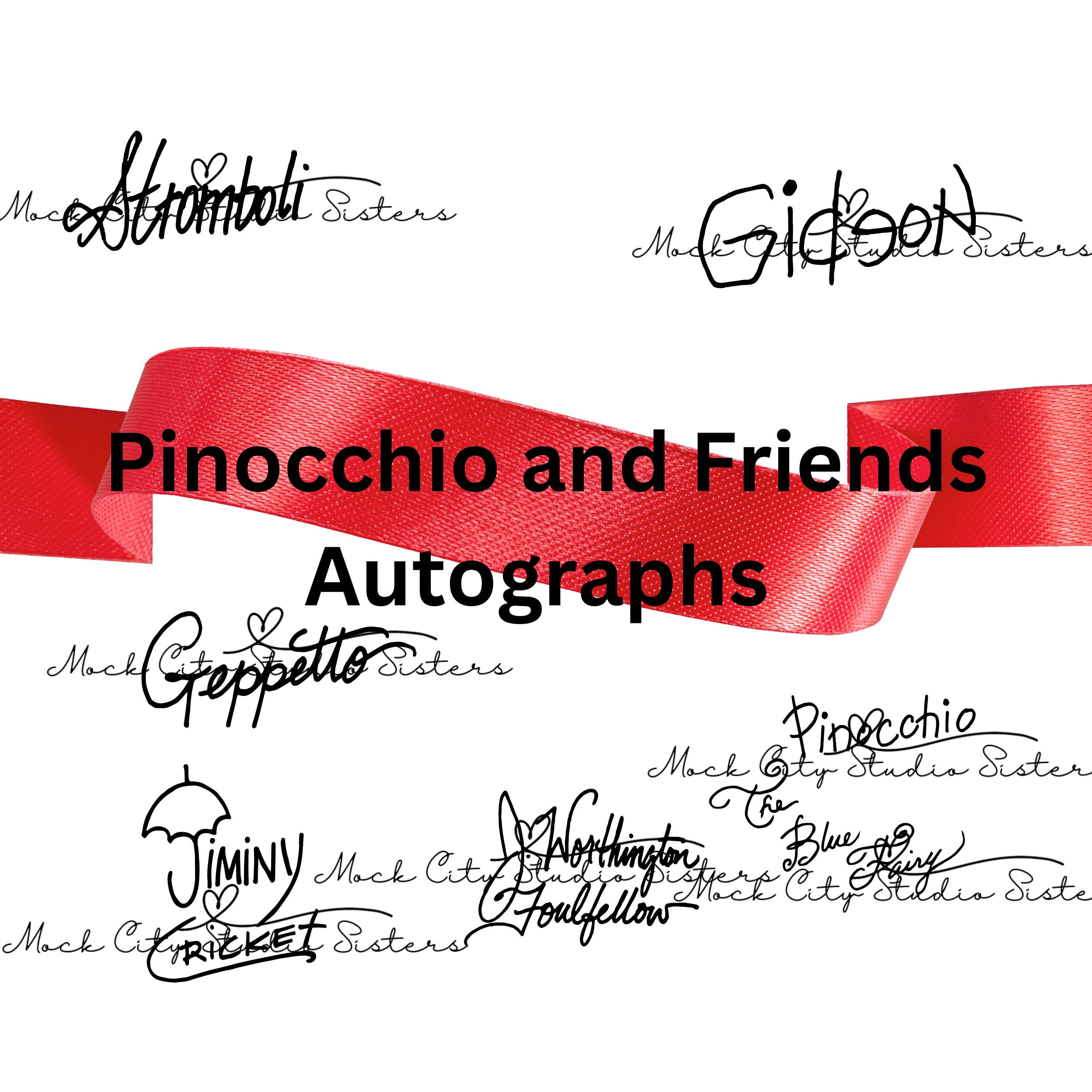 Pinocchio and Friends Signature Autographs - Etsy