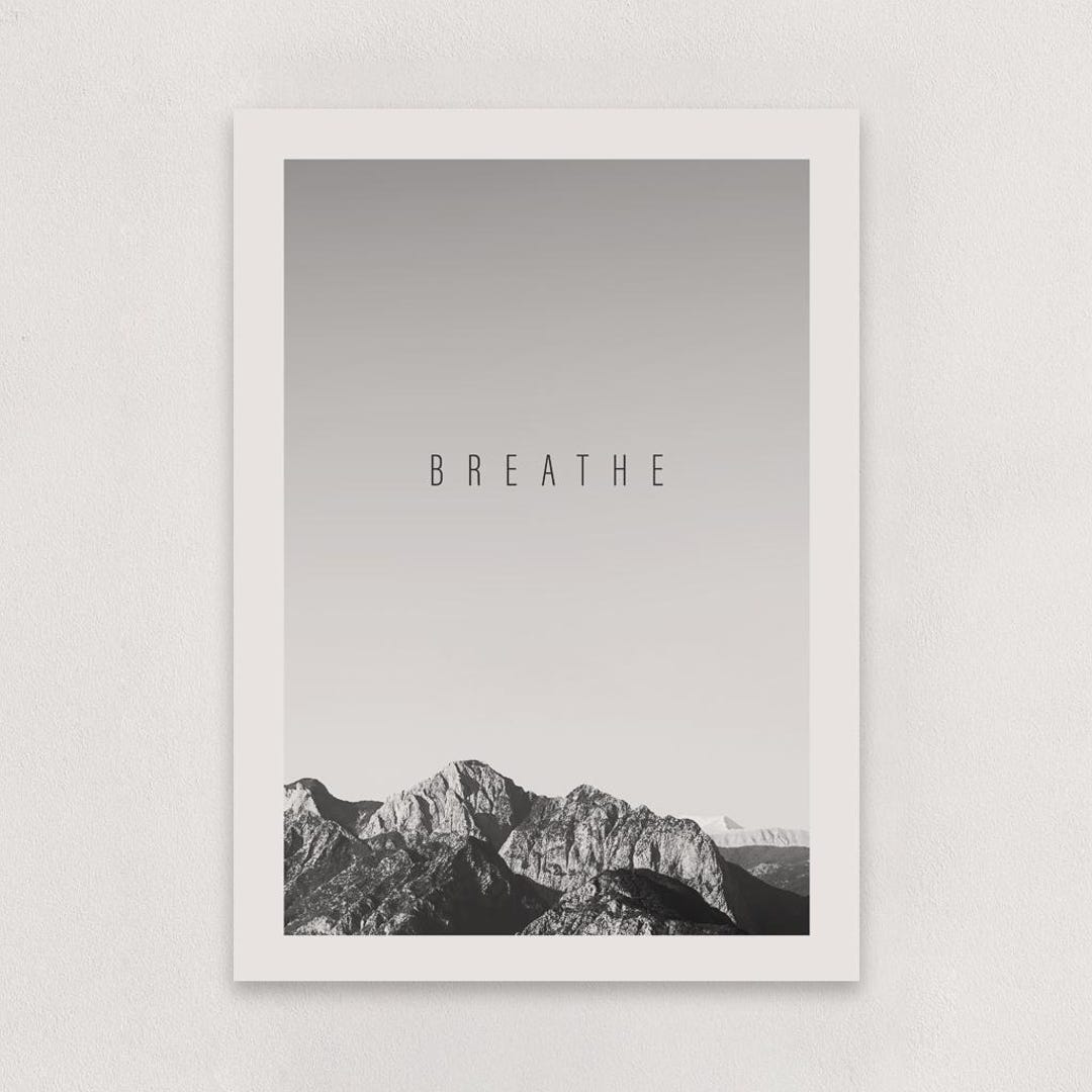 BREATHE Printable Poster – Minimalist Word Art From “A State of Being ...