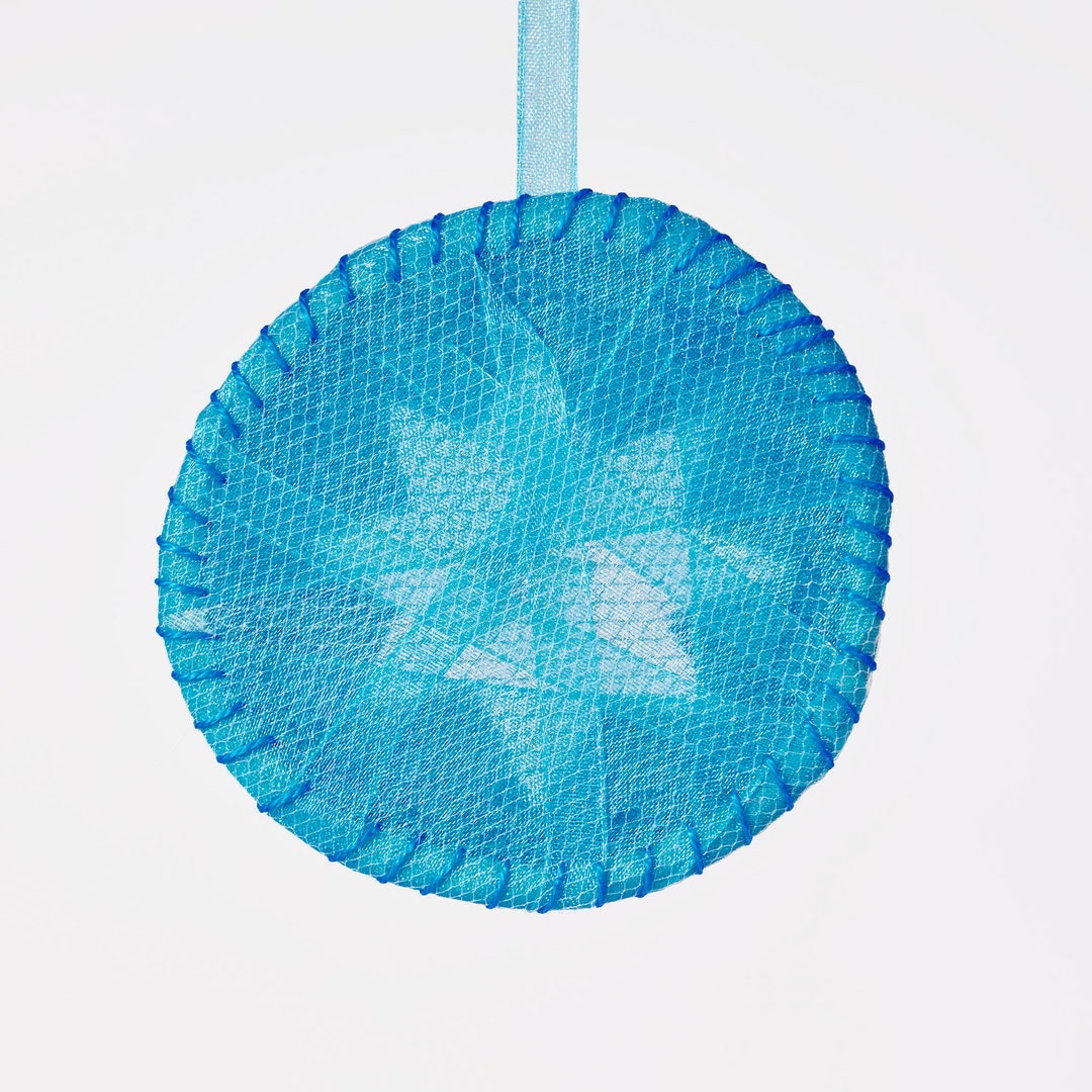 Blue Multimedia Ornament, 8 Pointed Star - Etsy