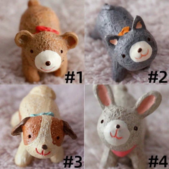 Miniature Cute Animal Figurine Mini Resin Animal Figurine for - Etsy
