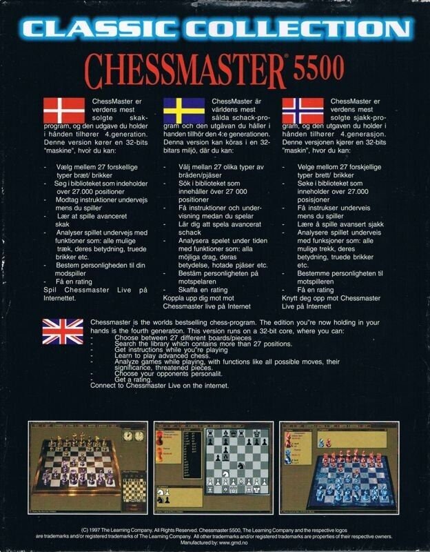 Chessmaster 5500 PC CD Rom 1997 Computer Video Game Retro Vintage - Etsy