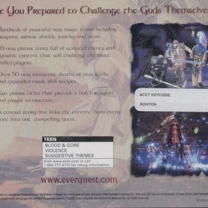 Everquest: the Planes of Power PC CD Rom 2002 Computer Video Game - Etsy