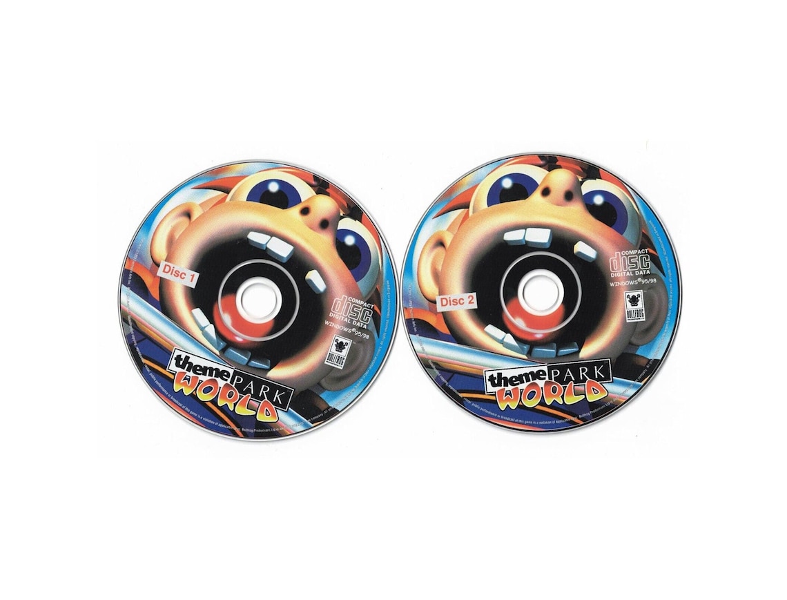 Theme Park World PC CD Rom 1999 Bullfrog Computer Video Game - Etsy