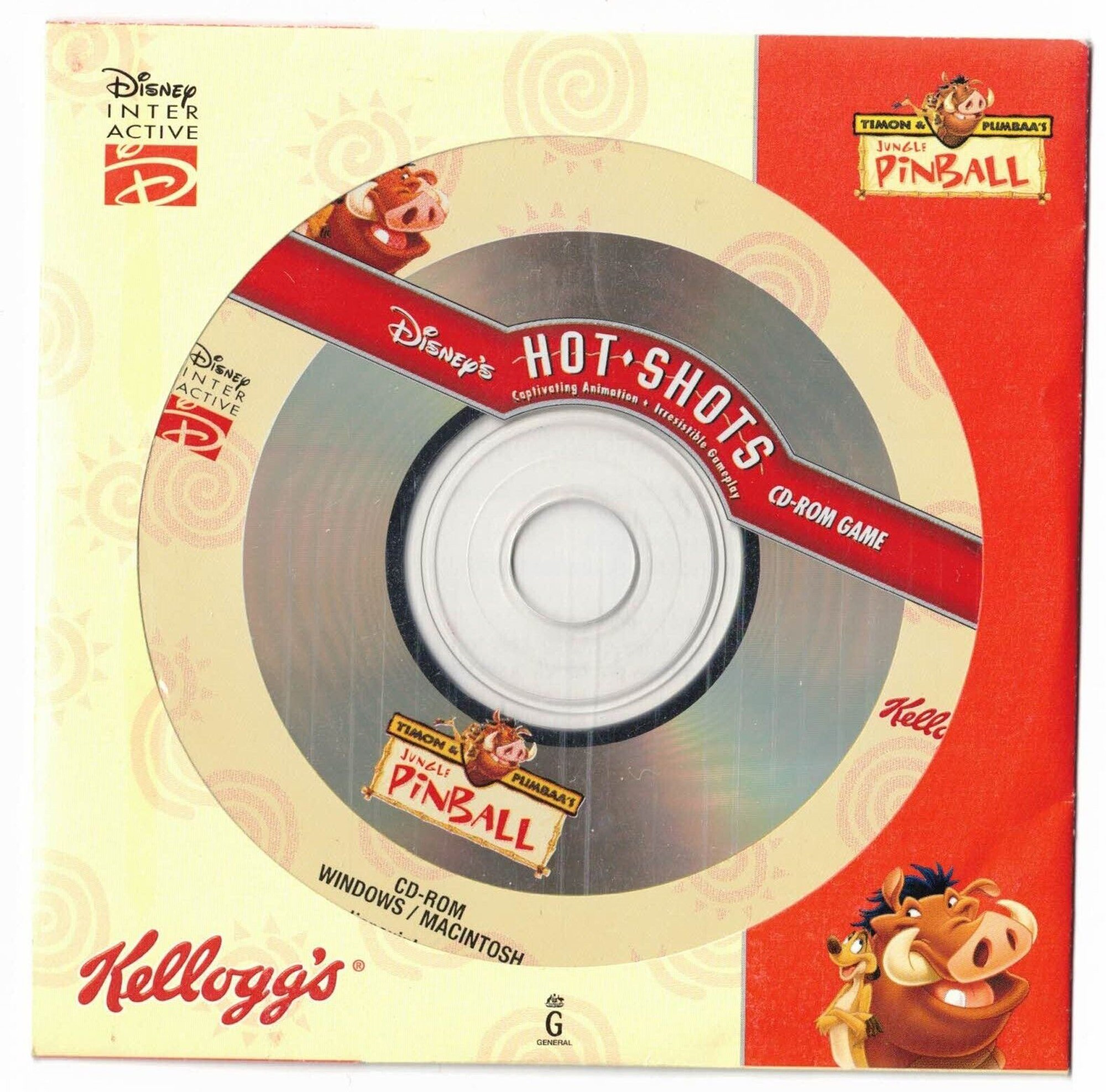 Disney's Hot Shots: Timon and Pumbaa's Jungle Pinball Kellogg's PC Mac ...