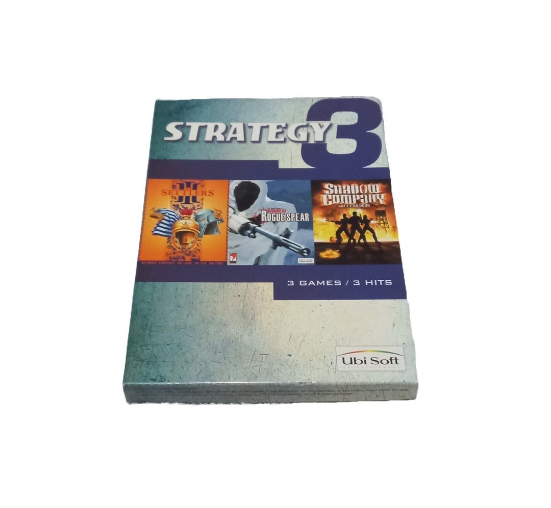 Tri Pack Strategy PC Game CD Rom 2002 Ubisoft settlers III Rogue Spear ...