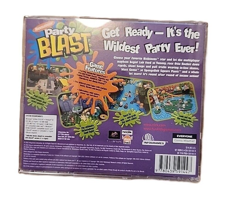 Nickelodeon Party Blast PC Game CD Rom 2002 Infogrames - Etsy