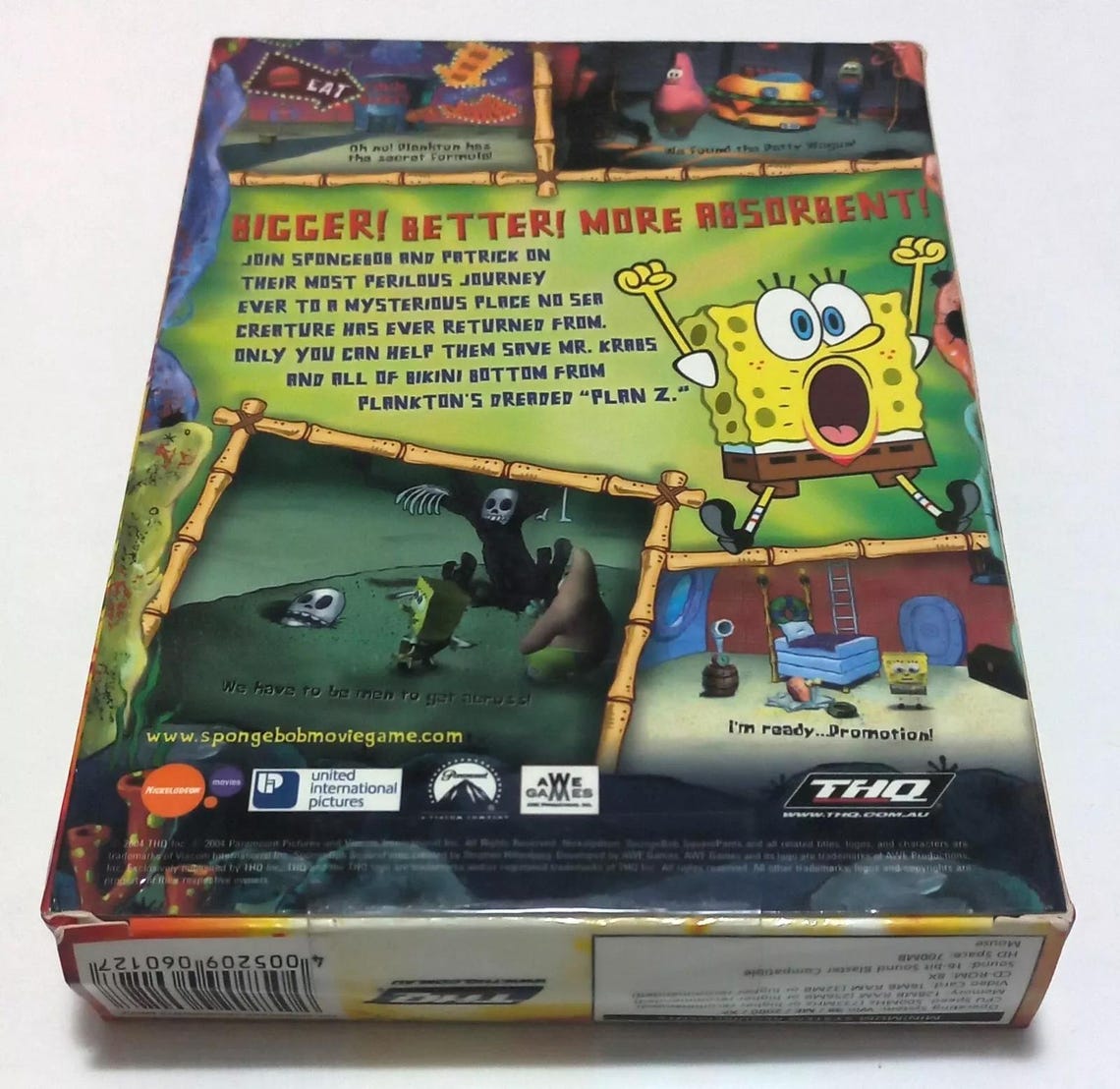 The Spongebob Squarepants Movie PC CD Rom 2004 Complete in Box Computer ...