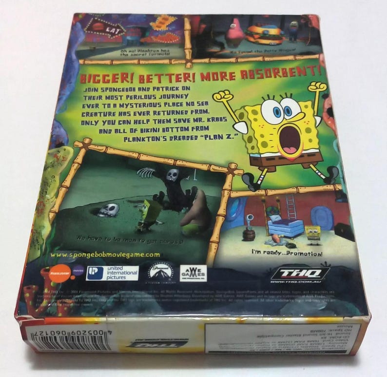 The Spongebob Squarepants Movie PC CD Rom 2004 Complete in Box Computer ...