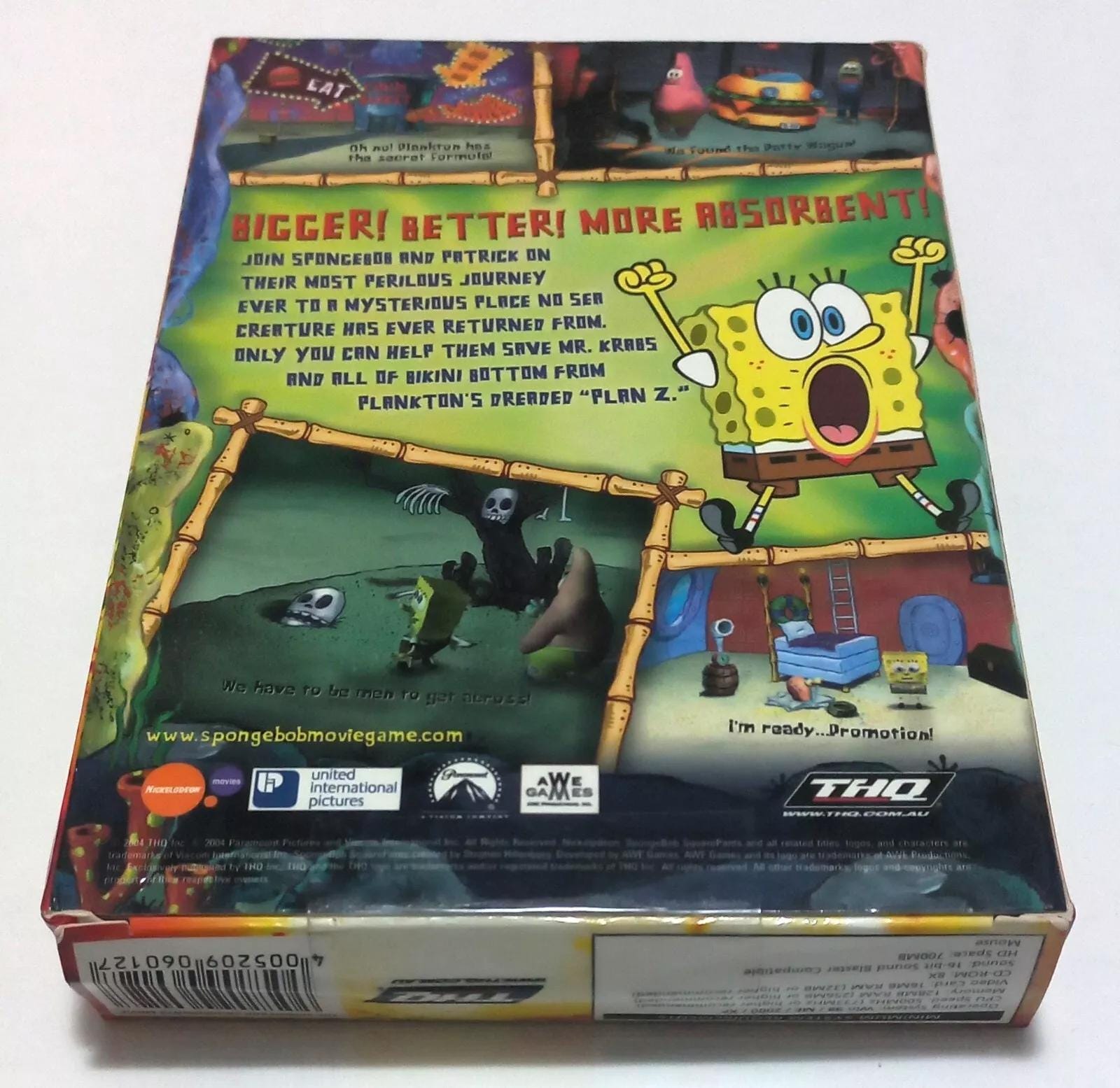 The Spongebob Squarepants Movie PC CD Rom 2004 Complete in Box Computer ...