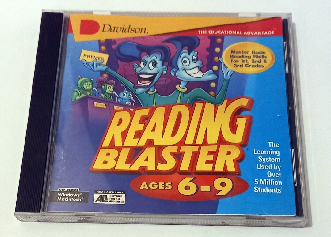 Reading Blaster Ages 6-9 PC Mac CD Rom 1997 Educational Computer Video ...