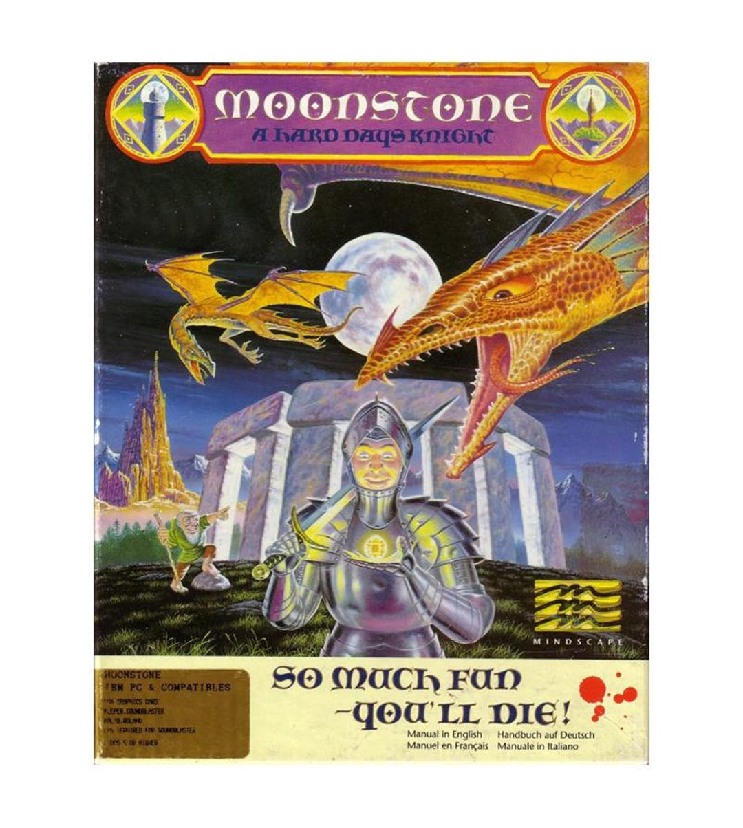 Moonstone: A Hard Days Knight PC Mac Game Mindscape 1991 Brand New ...