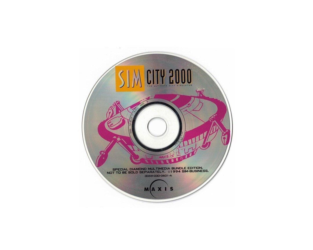 Simcity 2000 PC CD Rom 1994 Maxis Computer Video Game Sim City - Etsy