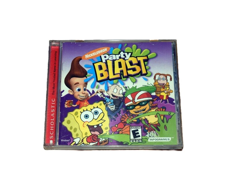 Nickelodeon Party Blast PC CD Rom 2002 Infogrames Computer Video Game ...
