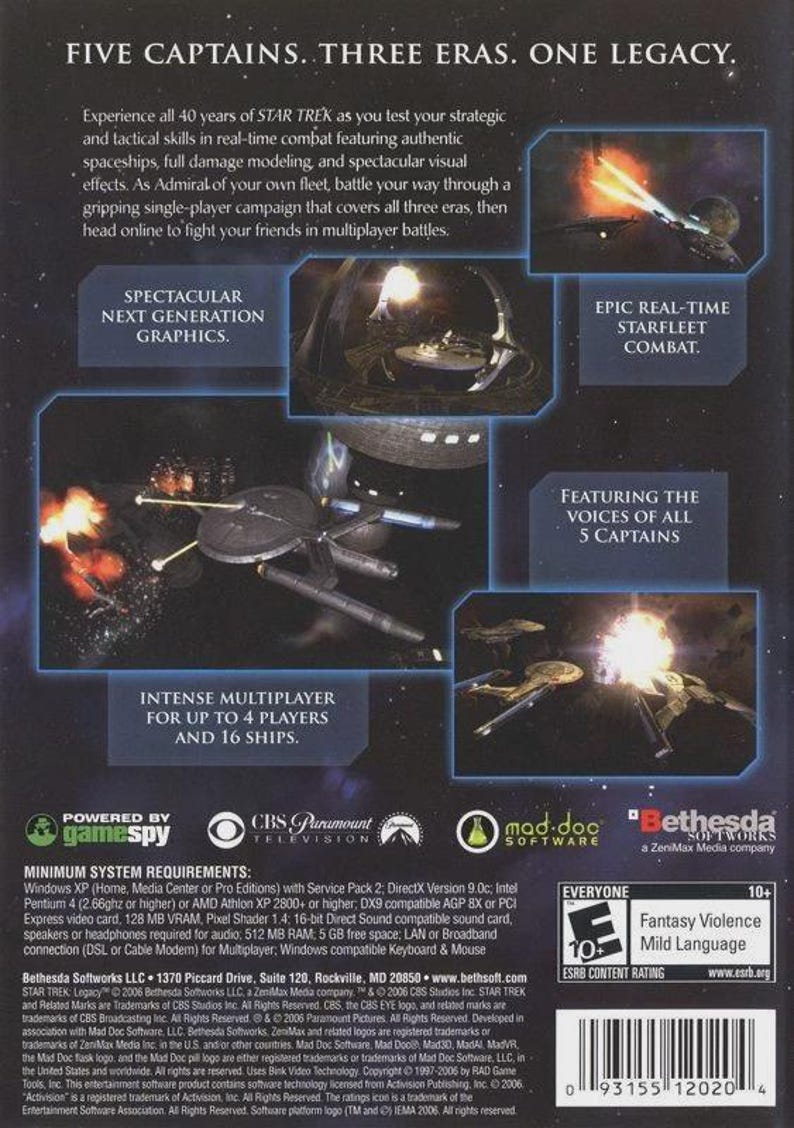 Star Trek: Legacy PC Game DVD Rom - Etsy