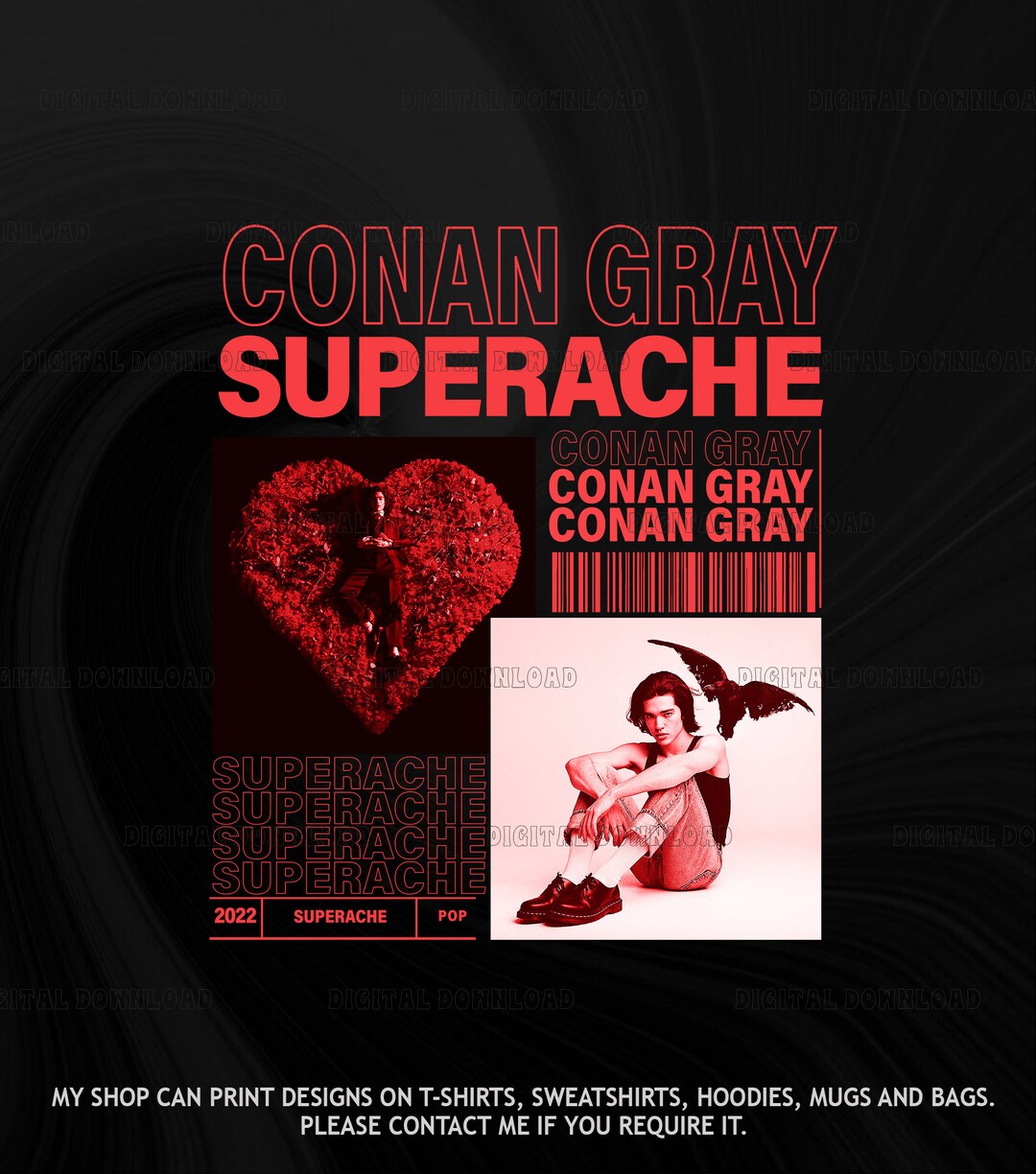 Conan PNG, Conan Music Gray Vintage Superache Album PNG, Conan Fan Gray ...
