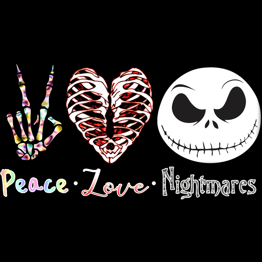Peace Love and Nightmares PNG Jason Halloween PNG - Etsy