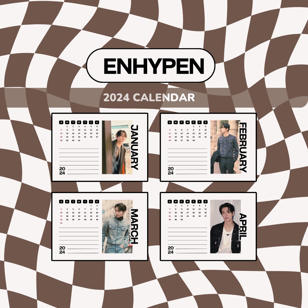 ENHYPEN Inspired Printable Calendar - Etsy