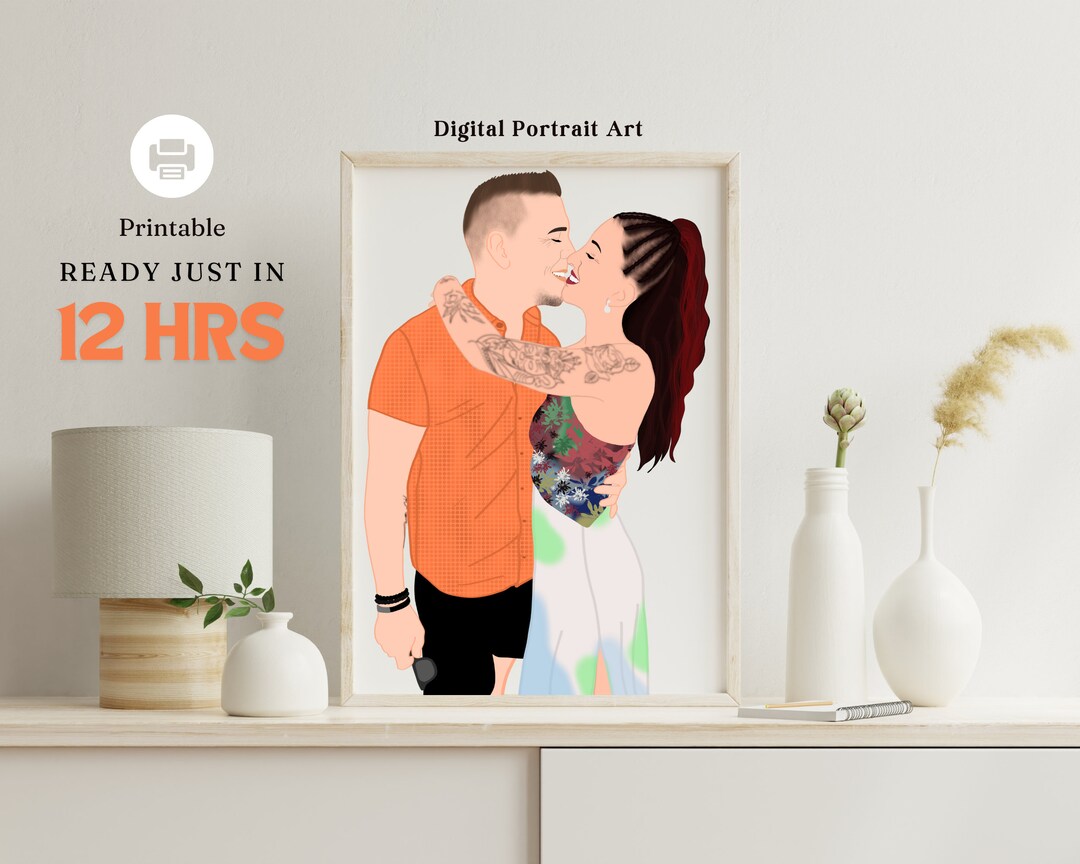 Mom Portrait, Family Portrait Gift, Mother's Day Portrait, Faceless ...