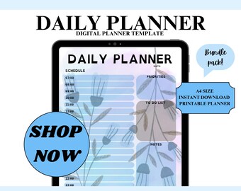 Daily Planner, Digital Planner, Digital Daily Planner, Planner ...