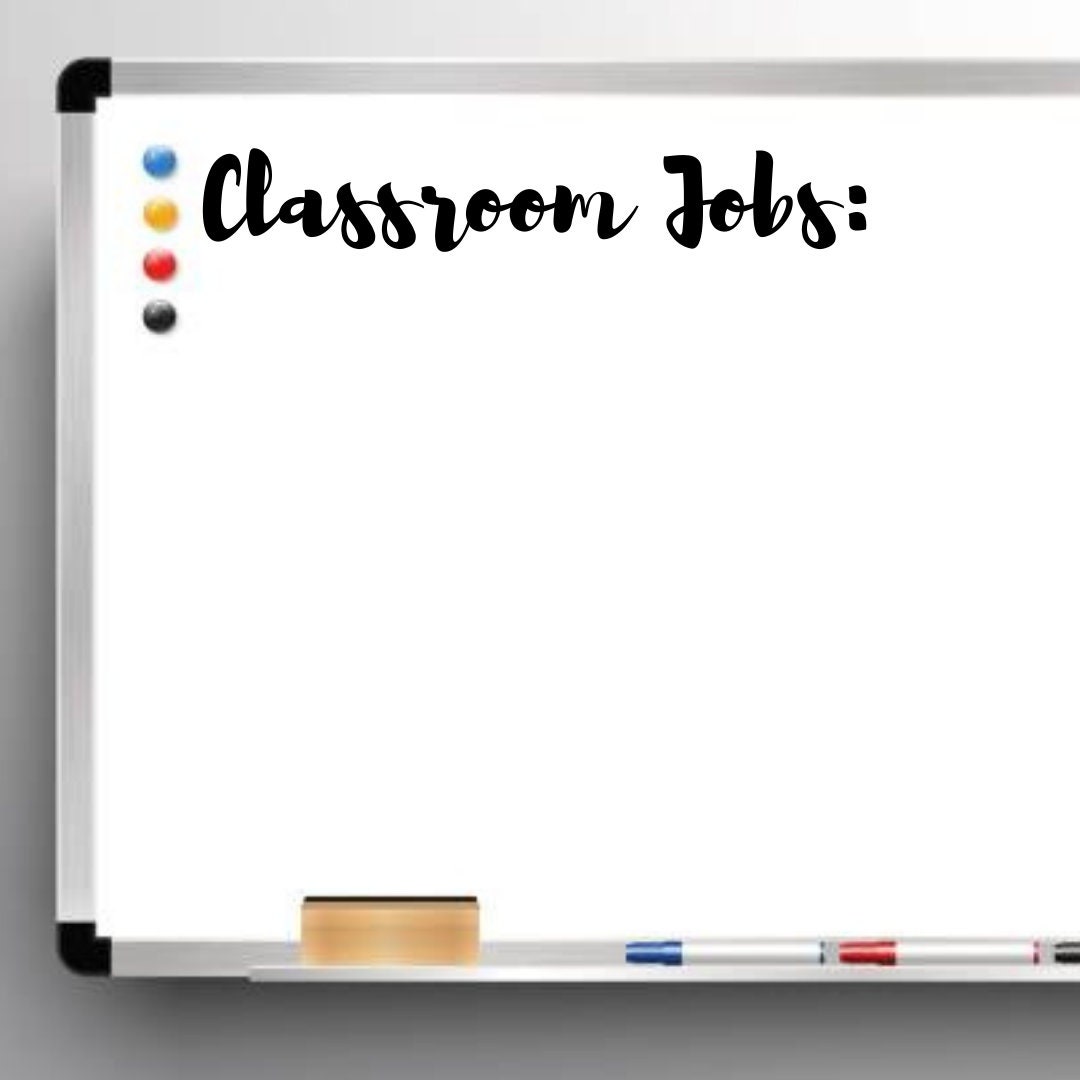 Classroom Jobs Decal Vinyl Decal Decal Whiteboard Vinyl Decal Classroom ...