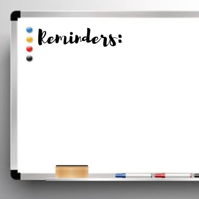 Reminders Decal Vinyl Decal Decal Whiteboard Vinyl Decal Classroom Wall ...