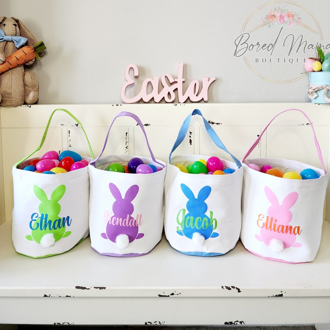 Easter Basket, Personalized Easter Basket, Monogram Easter Basket, Girls Easter Basket, Boys ...