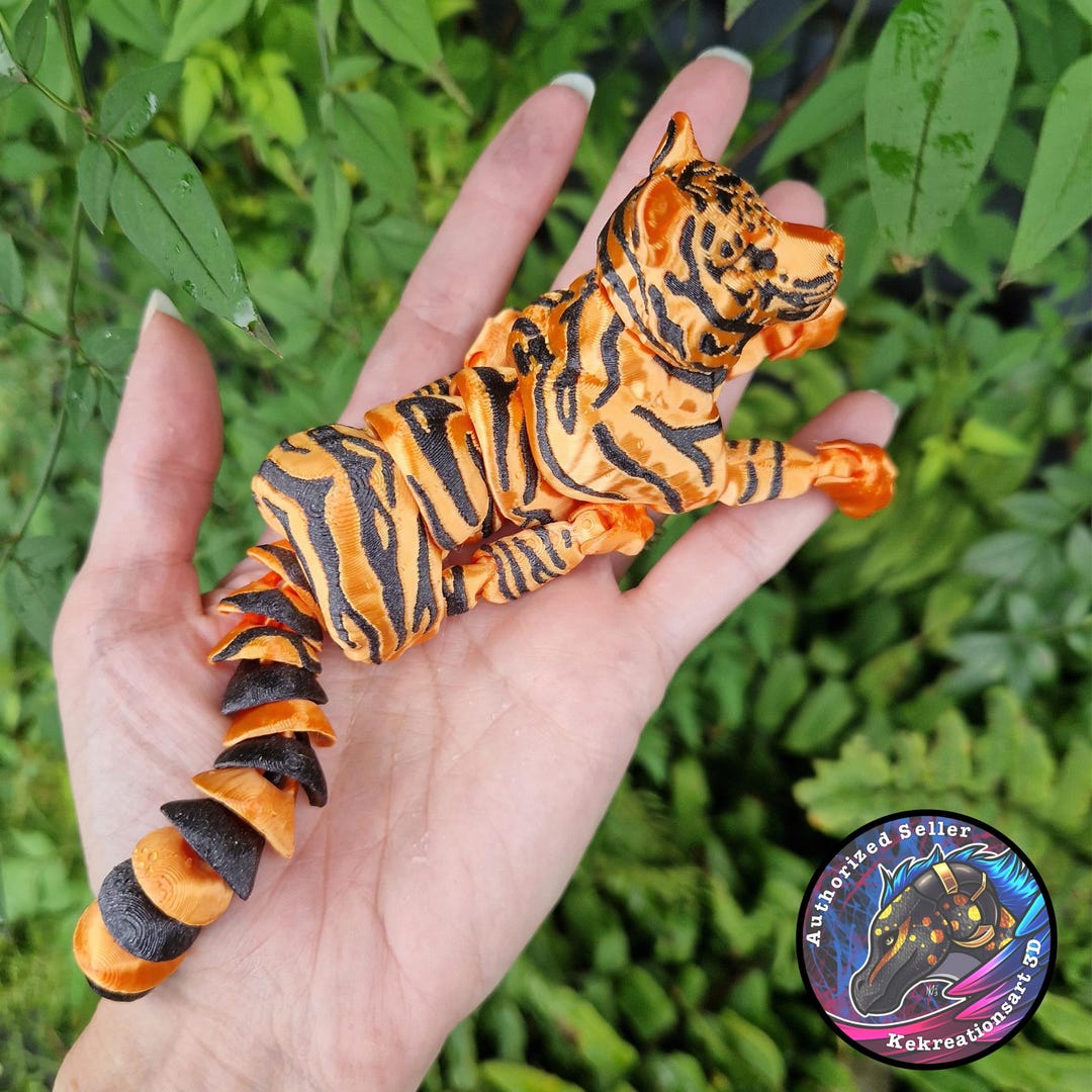 Articulated Tiger Model | Moveable Tiger | 3d Printed | Multicoloured ...