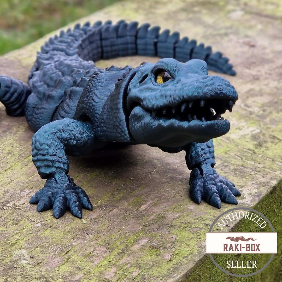 Realistic 3D Printed Alligator | Poseable Model | Reptile Sculpture ...
