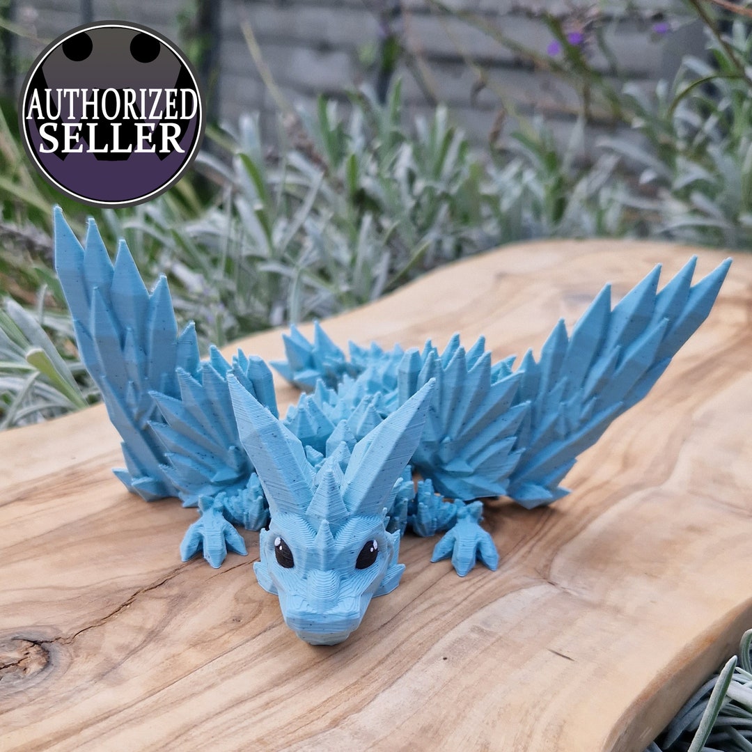 Articulated Baby Crystal Dragon Moveable Dragon 3d Printed - Etsy