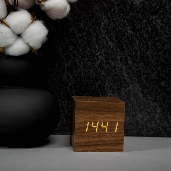 Wood Digital Desk Clock - Etsy