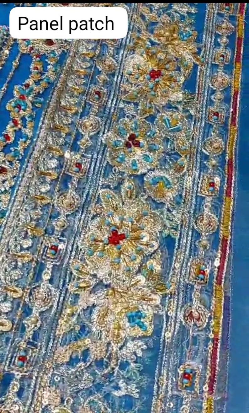 Blue & Yellow Bridal Maxi Pakistani Designer Wedding Reception/nikkah ...