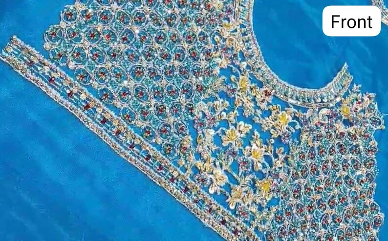 Blue & Yellow Bridal Maxi Pakistani Designer Wedding Reception/nikkah ...