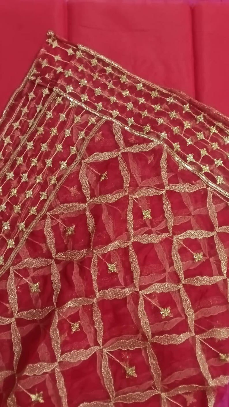 Red Embroidered Gharara Suit: Pakistani Nikah Outfit - Etsy