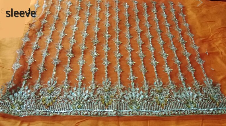 Orange Net Maxi/long Frock Pakistani Designer Wedding Dress Guest ...