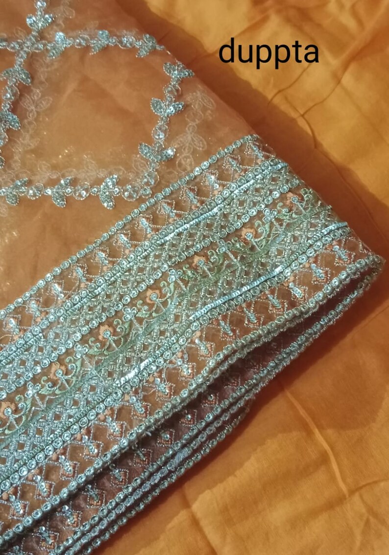 Orange Net Maxi/long Frock Pakistani Designer Wedding Dress Guest ...