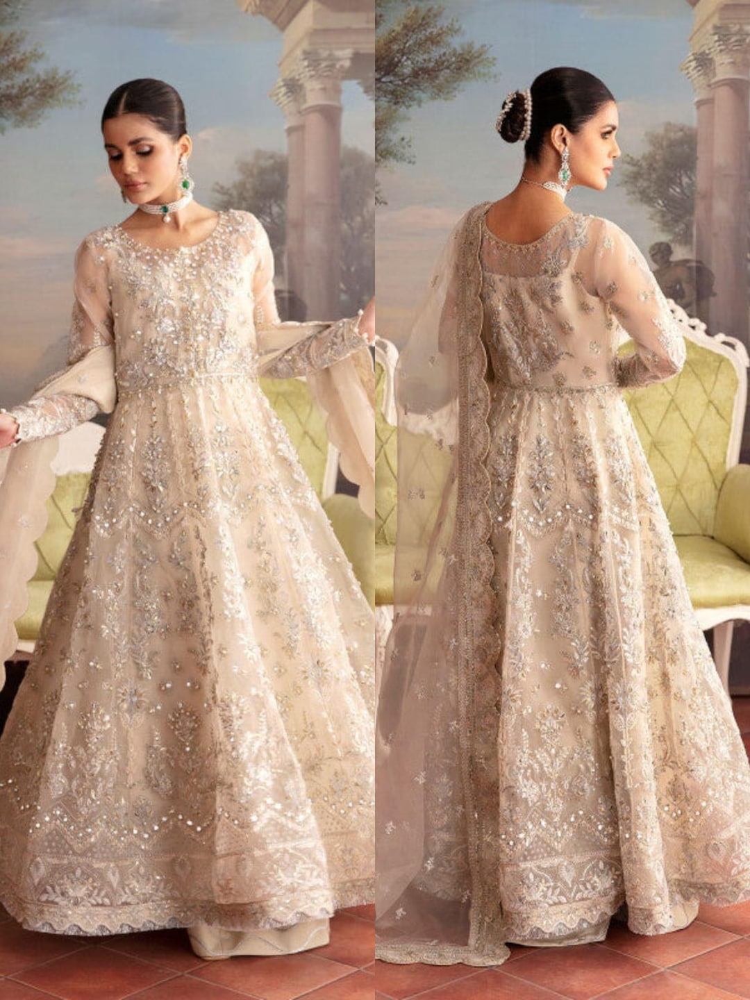 Ivory White Formal Maxi | Pakistani Women Wedding Dresses | Guest ...