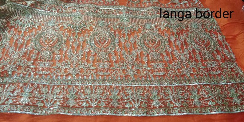 Orange Net Maxi/long Frock Pakistani Designer Wedding Dress Guest ...